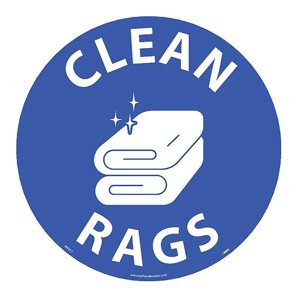 Nmc Clean Rags Walk On Sign, WFS57 WFS57 | Zoro