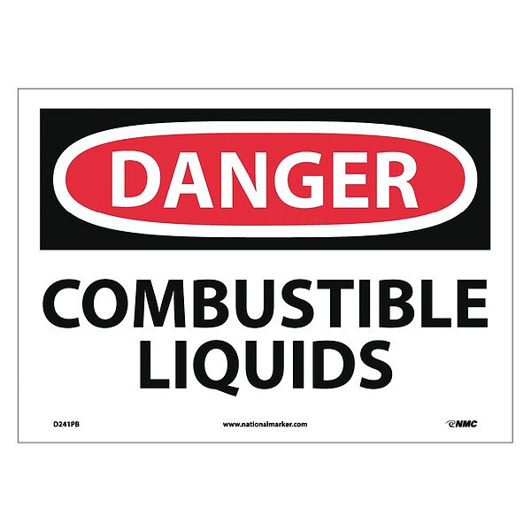 Nmc Danger Combustible Liquids Sign, D241PB D241PB | Zoro