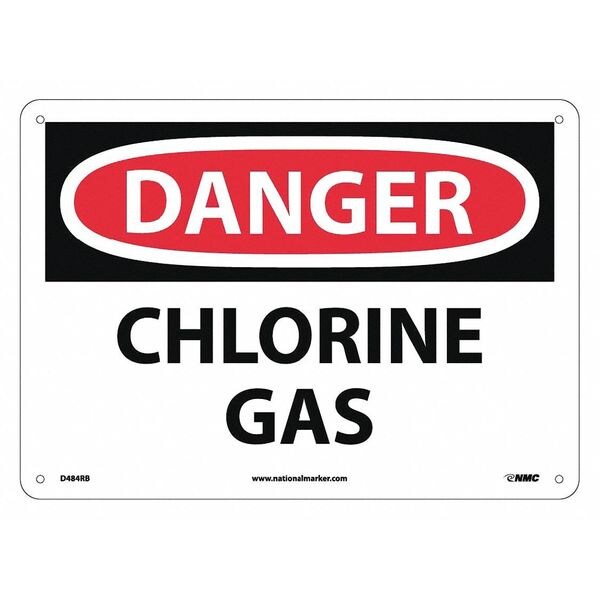 Nmc Danger Chlorine Gas Sign, D484RB D484RB | Zoro