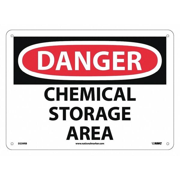 Nmc Danger Chemical Storage Area Sign, D239RB D239RB | Zoro