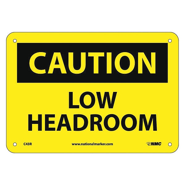 Nmc Caution Low Headroom Sign C43R | Zoro