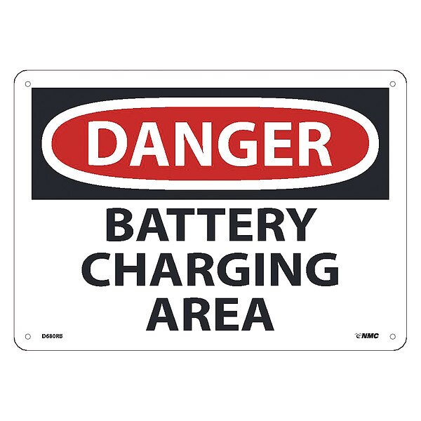 Nmc Battery Charging Area Sign, D680RB D680RB | Zoro