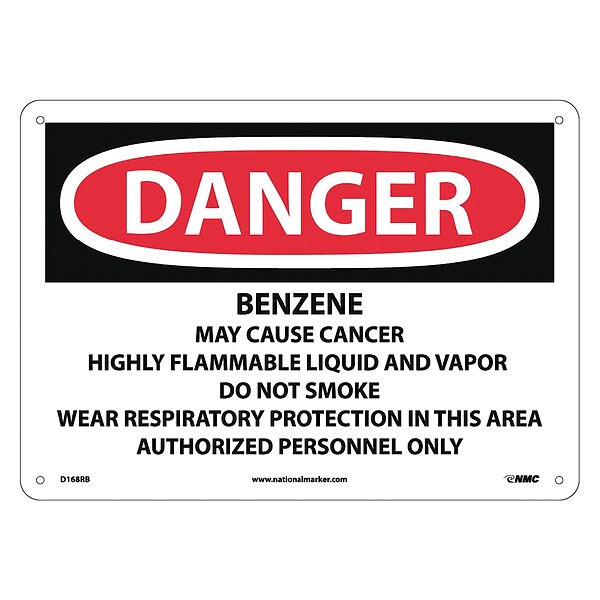 Nmc Benzene Cancer Hazard Flammable No Smoki D168RB | Zoro
