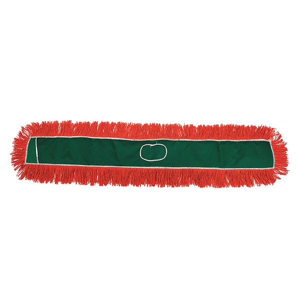 Tough Guy Dust Mop, Green/Red, Nylon/Polyester 56FJ78 | Zoro