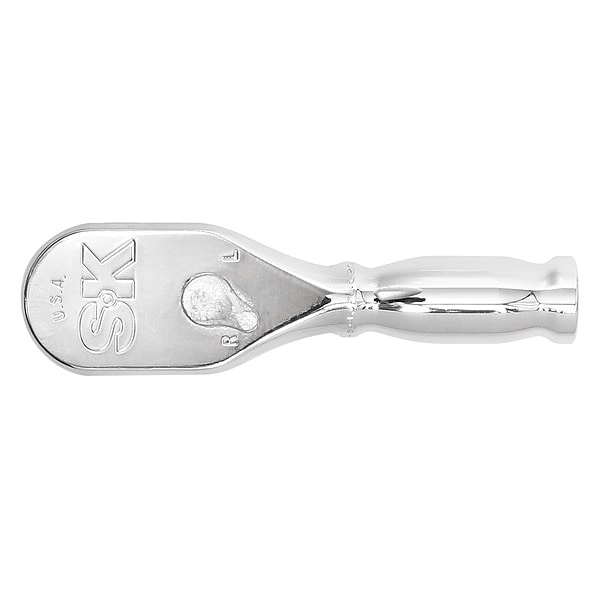 SK PROFESSIONAL TOOLS 3/8" Drive, 90 Teeth, Pear Hand Ratchet, 4" Long, Chrome - 80201