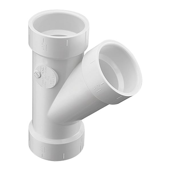 Zoro Select PVC Wye, Socket, 4 in Pipe Size P600-040 | Zoro