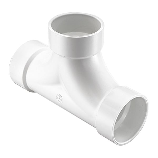Zoro Select PVC Two Way Cleanout Tee, Socket, 4 in Pipe Size P448-040 | Zoro