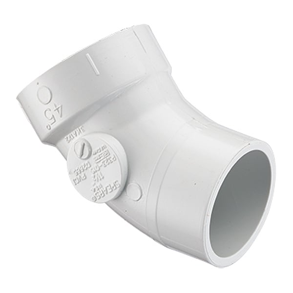 Zoro Select PVC Street Elbow, 45 Degrees, Socket, 4 in Pipe Size P323 ...
