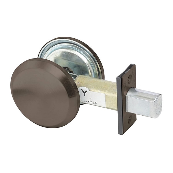 Assa Abloy Accentra Deadbolt, Cylindrical, Dark Bronze Finish D242 613E ...