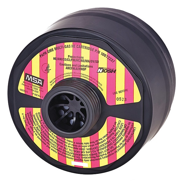 Msa Safety PAPR Cartridge, Color Code Black 10072237 | Zoro