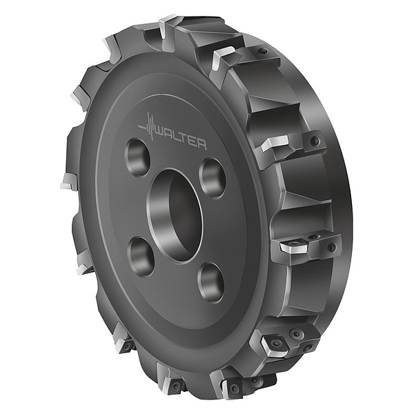 Walter Indexable Face Mill, 12 Inserts, 0.433 in Cut Depth F2010.B.200 ...
