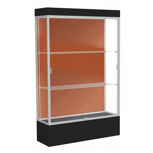 Waddell Display Lighted Floor Display Case 48x76x20, 12" Base, Satin ...