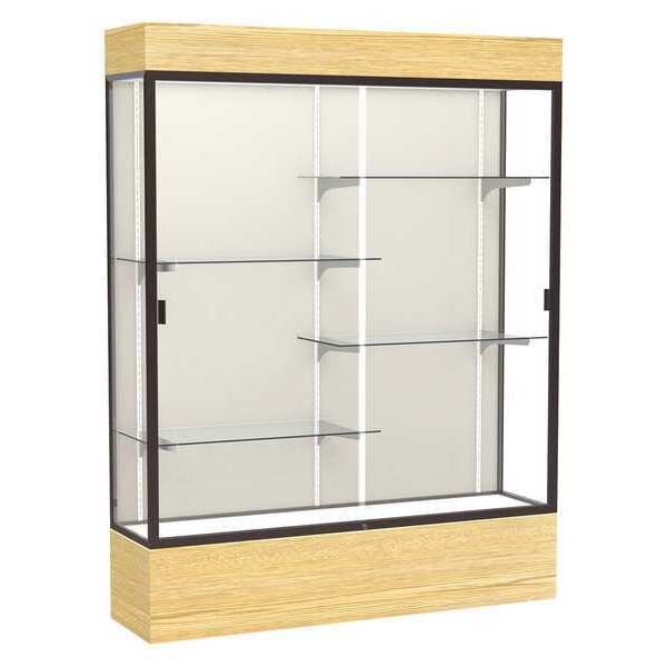 Ghent Lighted Floor Display Case 60x80x16, Plaque, Dark Bronze 2175PB ...