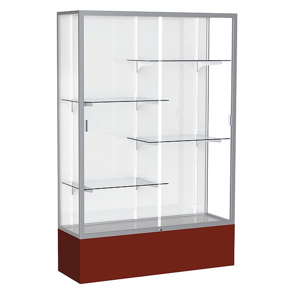 Ghent Spirit Floor Display Case 48x72x16 White Satin 374wb Sn Mn Zoro