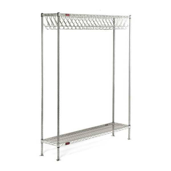 Eagle Group Freestanding Gowning Rack, CRM, 14"Wx72"L C1472-GRH | Zoro