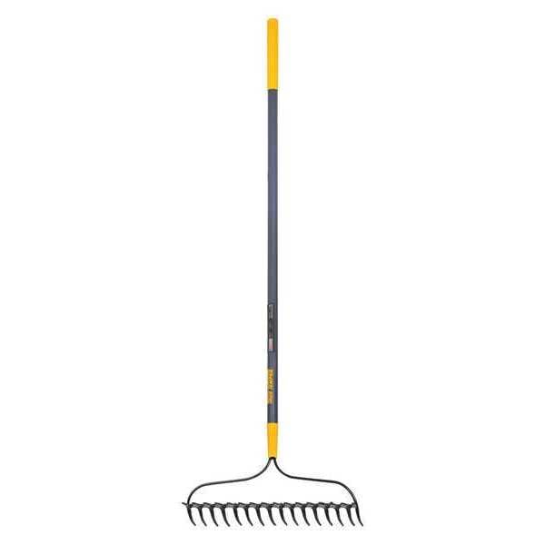 True Temper Bow Rake, 16 Tines, 57 in L Fiberglass Handle 28253100 | Zoro