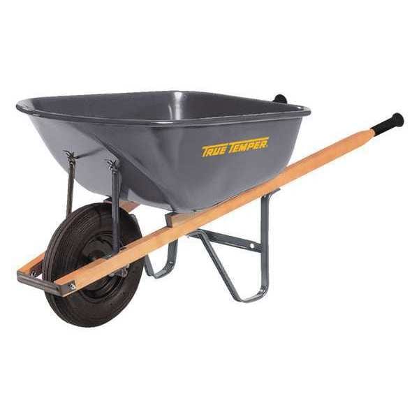 True Temper Steel Wheelbarrow, 6cu. ft. R6FF25 | Zoro