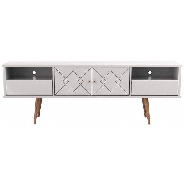 Manhattan Comfort TV Stand, Mid-Century Modern, Wht, 70.86" 220951 | Zoro