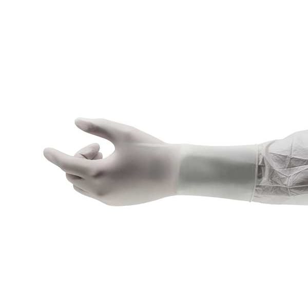 Bioclean Cleanroom Gloves, ISO 5 ISO Class, Nitrile, 12 in L, White, S ...