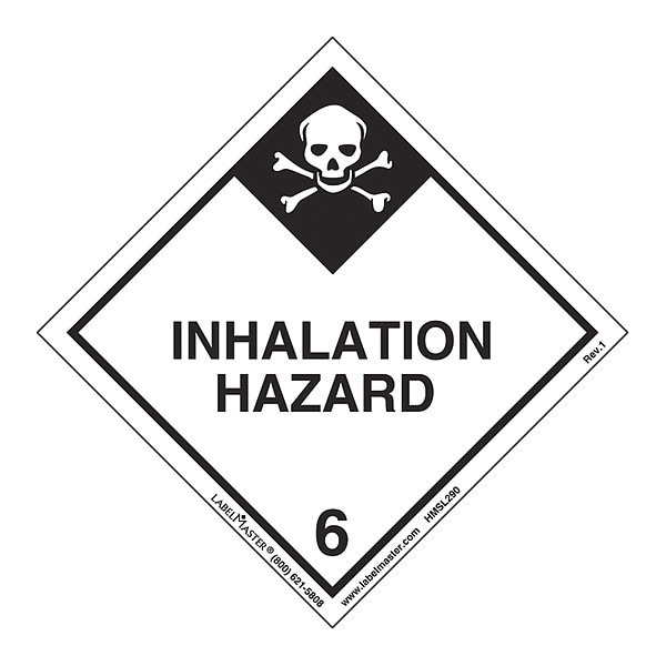 Labelmaster Inhalation Hazard Label, PK25 HMSL290S | Zoro