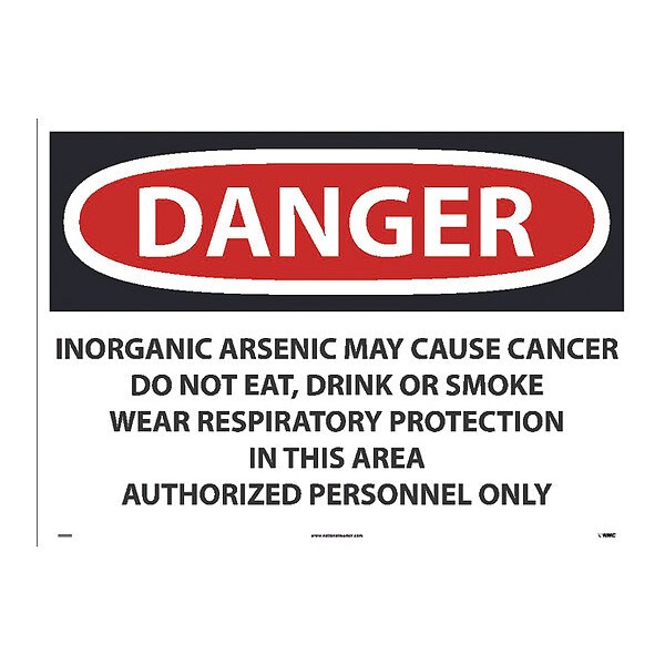 Nmc Danger Inorganic Arsenic May Cause Cancer Sign, D32PD D32PD | Zoro
