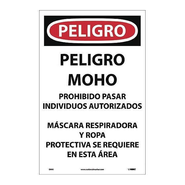 Nmc Danger Microbial Hazard Spanish Paper Hazard Sign, Pk100 D995 | Zoro
