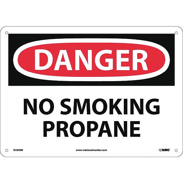 Nmc Danger No Smoking Propane Sign, D590RB D590RB | Zoro