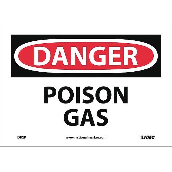 Nmc Danger Poison Gas Sign, D82P D82P | Zoro
