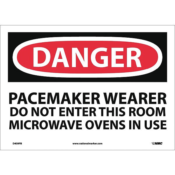 Nmc Danger Pacemaker Radiation Warning Sign D409PB | Zoro