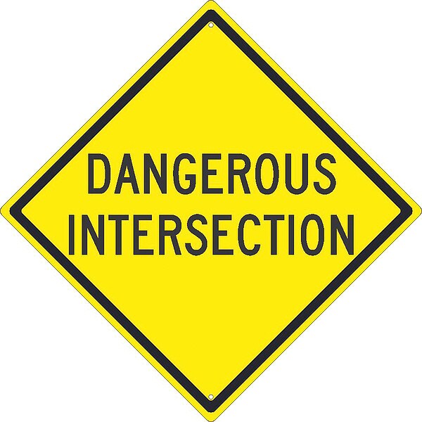 Nmc Dangerous Intersection Sign, TM209J TM209J | Zoro