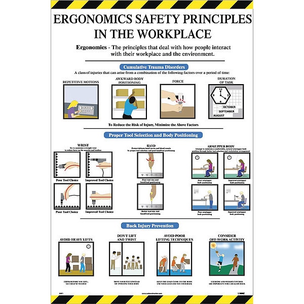 Nmc Ergonomics Safety Principles Poster ESP1 | Zoro
