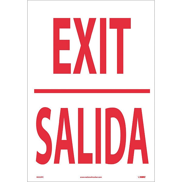 Nmc Exit Sign, English, Spanish M353PC | Zoro