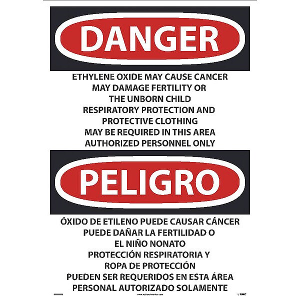 Nmc Ethylene Oxide May Cause Cancer Sign - Bilingual, ESD33PD ESD33PD ...