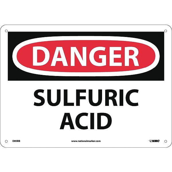 Nmc Danger Sulfuric Acid Sign, D85RB D85RB | Zoro