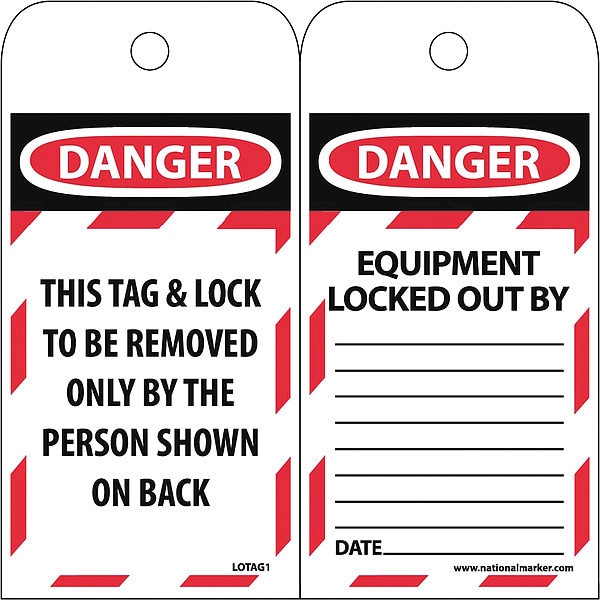 Nmc Tag & Lock To Be Removed Only By The Person Shown On Back Tag ...