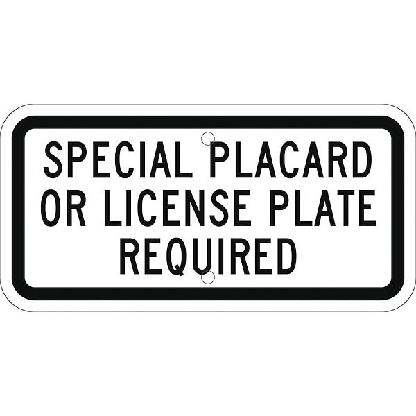 Nmc Handicapped Parking California Special License Plate Required Sign ...