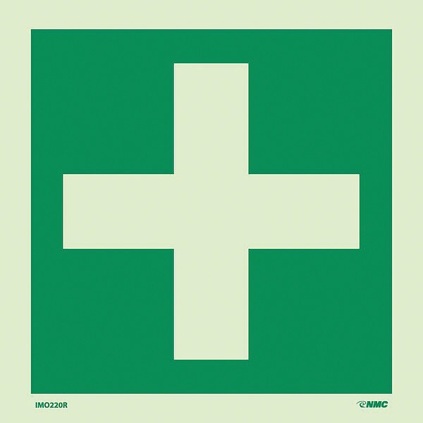 Nmc Imo Medical Locker / First Aid Sign, IMO220R IMO220R | Zoro