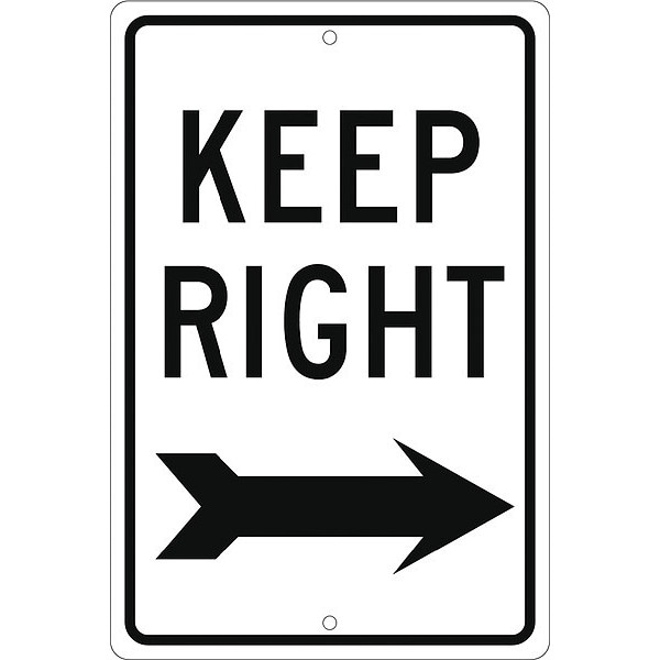 Nmc Keep Right Sign, TM27H TM27H | Zoro