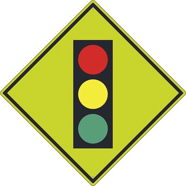Nmc Intersection Warning Graphic Sign, TM612DG TM612DG | Zoro