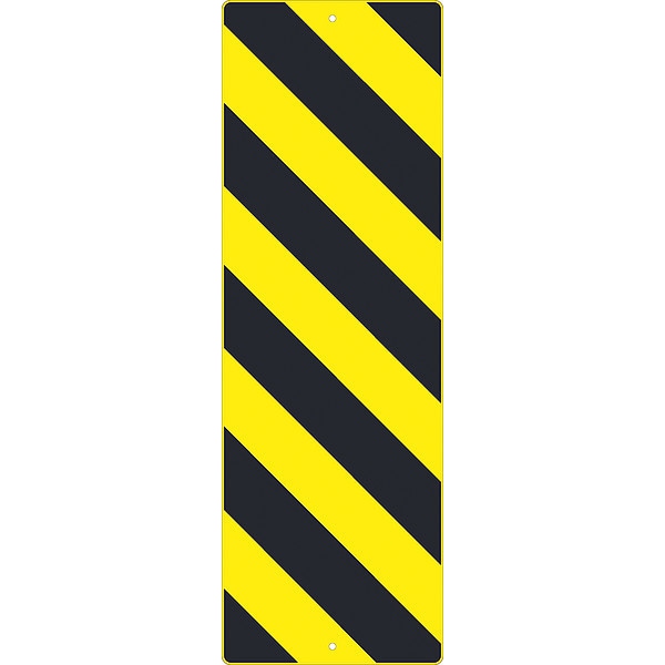 Nmc Left Stripe Yellow Object Marker Sign TM266K | Zoro