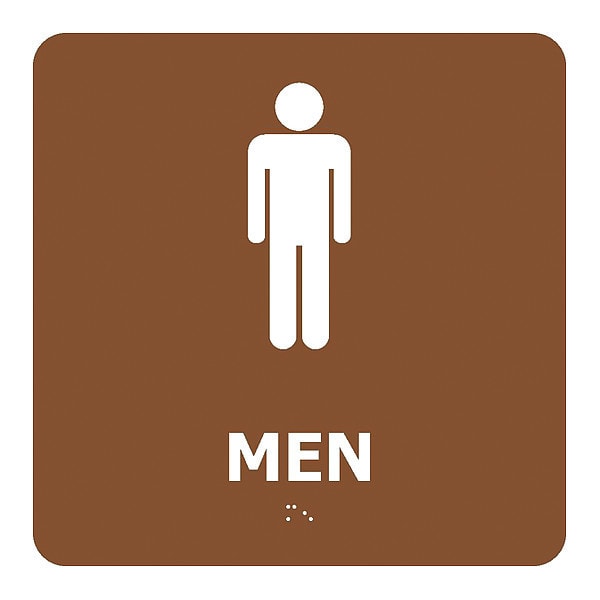 Nmc Men Braille Sign, ADA1WBR ADA1WBR | Zoro