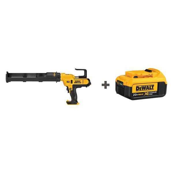 Dewalt Cordless Caulk Gun Kit, Yellow/Black, 20 oz. Capacity DCE570B ...