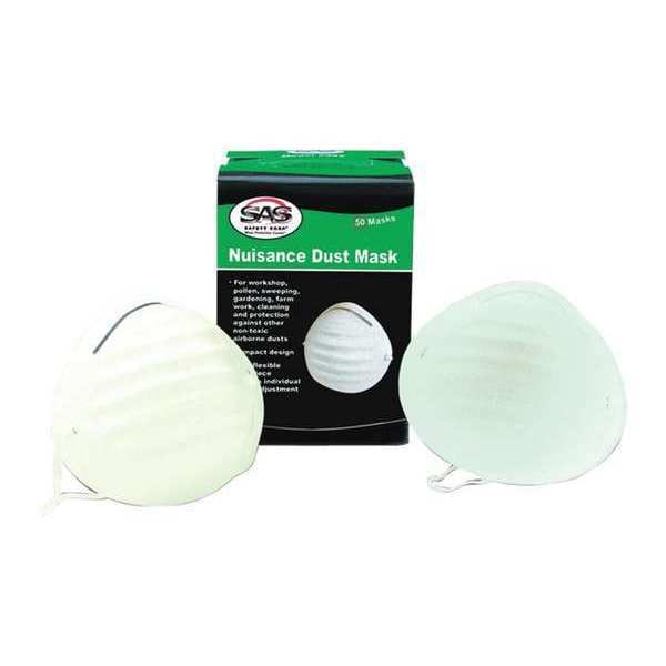 Sas Safety Disposable Procedural Face Mask, Universal, 50, PK 2985 | Zoro