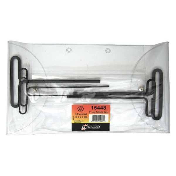 Bondhus 5 Piece Metric T-Shape Hex Key Set, 15448 15448 | Zoro