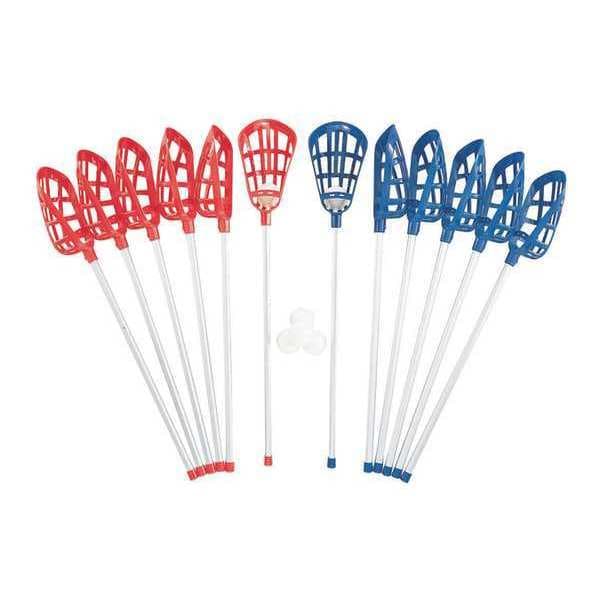 Champion Sports Soft Lacrosse Set, 12 Sticks, 6 Balls, PK18 LAXSR | Zoro
