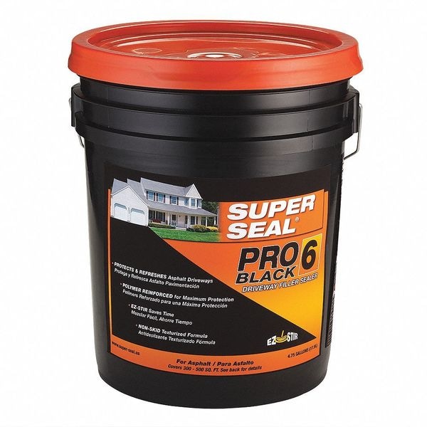 Super Seal Pro Black 6 Driveway Sealer, 4.75 gal. 52300 | Zoro