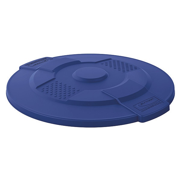 Suncast Commercial Utility Trash Can Lid, Blue, Plastic TCU44LIDBLD | Zoro