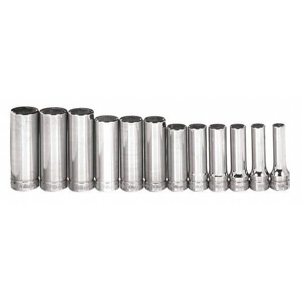 SNAP-ON INDUSTRIAL BRANDS 3/8" Drive Deep Socket Set, 12 pcs (MSBD ...