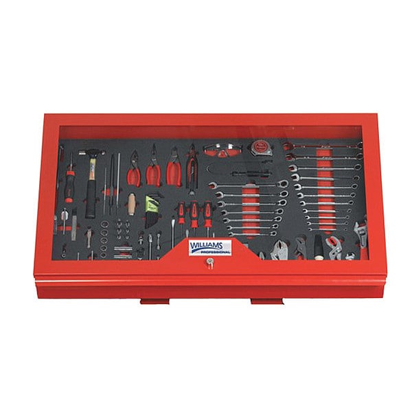Williams Professional Visual Control Tool Cabinet, Red, 49" W x ...