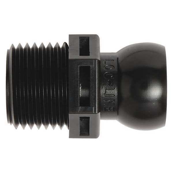 Loc-Line NPT Connector, Black, 1/2", PK50 59865-BLK | Zoro